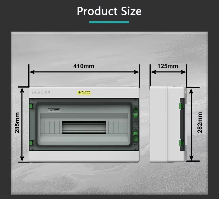HA-18 Way Waterproof Distribution Box IP65 With Din-rail - Derlicn Electric